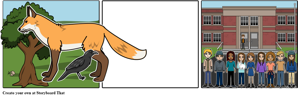 The Fox And The Crow - Cartoon Clipart - Large Size Png Image - PikPng