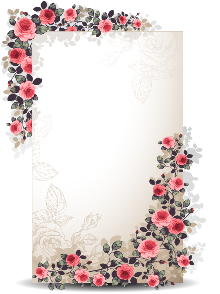 Flower Border Png, Vector Border, Letter Photography, - 2019 Floral ...