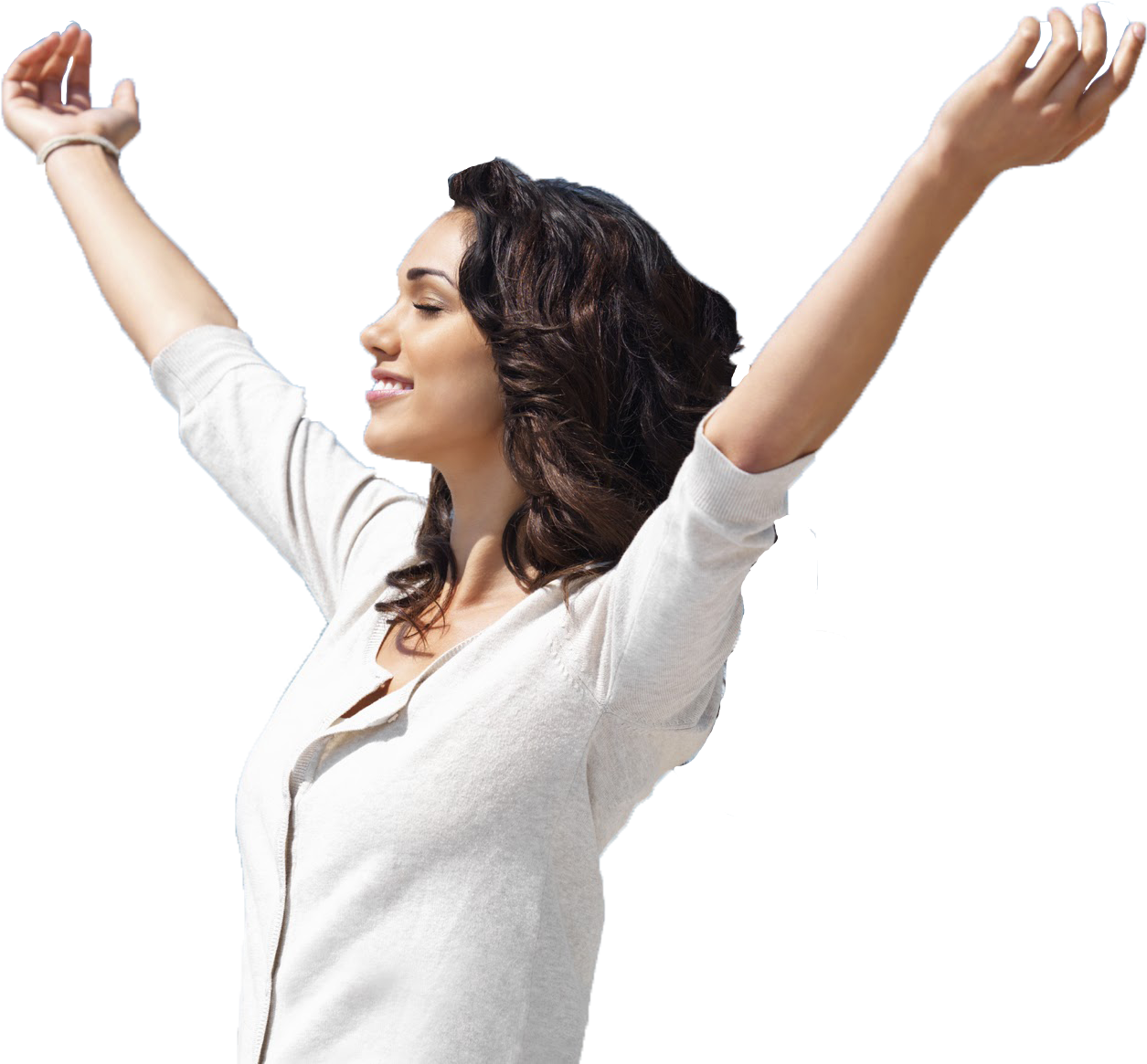 Clipart Arms Outstretched Woman Transparent - Back Pain Relief Png ...