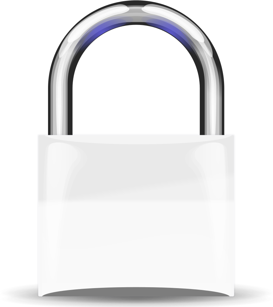 File - Padlock-white - Svg - Padlock White Png Clipart - Large Size Png ...