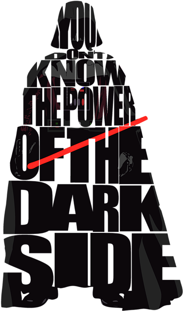 Star Wars Inspired Darth - Star Wars Typography Darth Vader Clipart ...