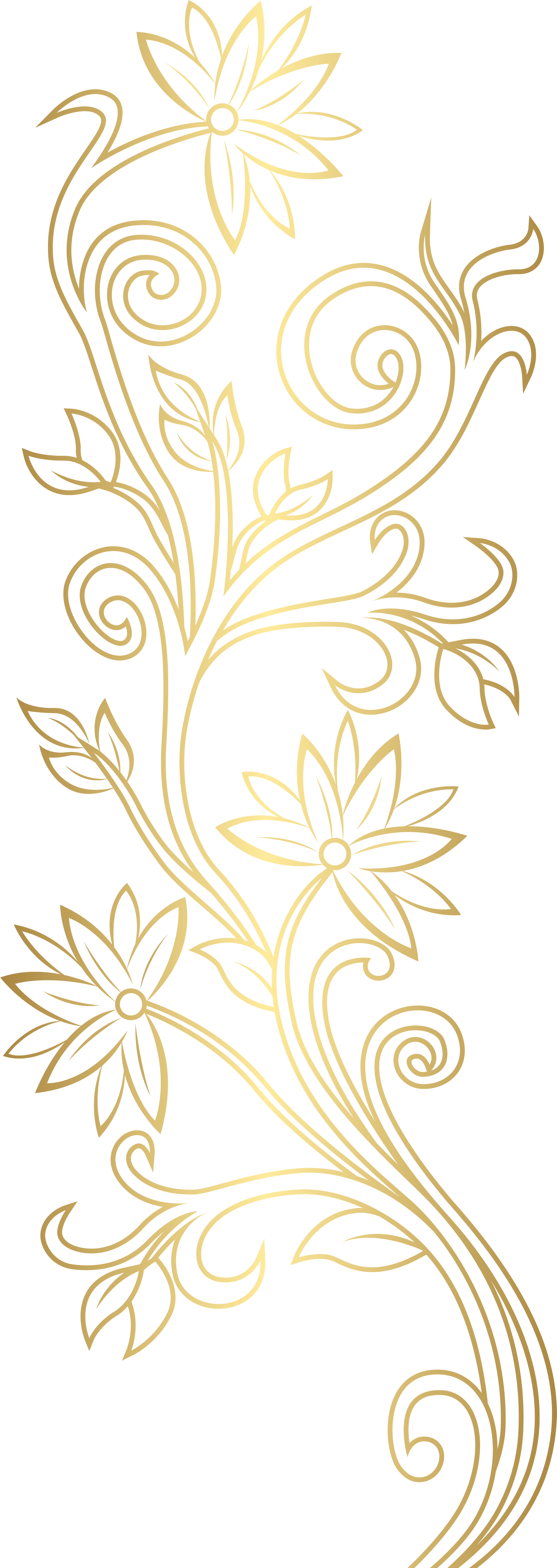 Floral Pattern In Gold Png , Png Download Clipart - Large Size Png ...