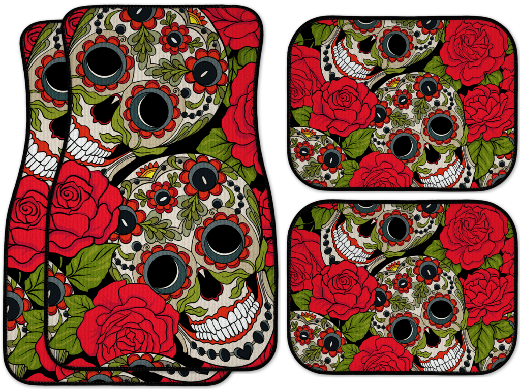 Sugar Skull Colors - Sugar Skull Pattern Background Clipart - Large ...