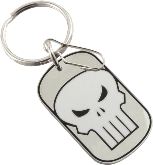 Picture Of Marvel Punisher Tag Enamel Key Chain - Keychain Clipart ...
