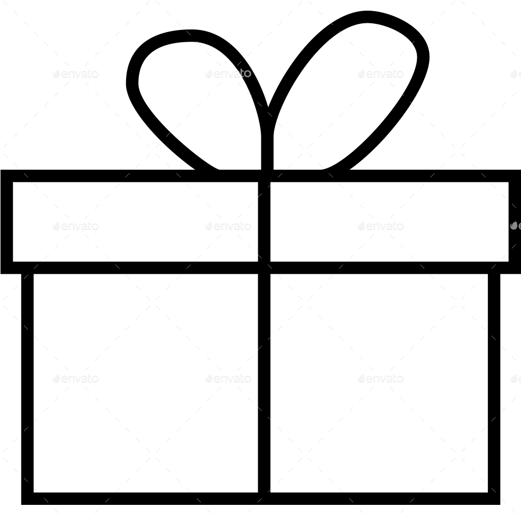 25 Gift Line Icons - Line Art Clipart - Large Size Png Image - PikPng