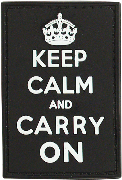 Pvc Morale Patches Keep Calm And Carry On - Keep Calm And Carry Clipart ...