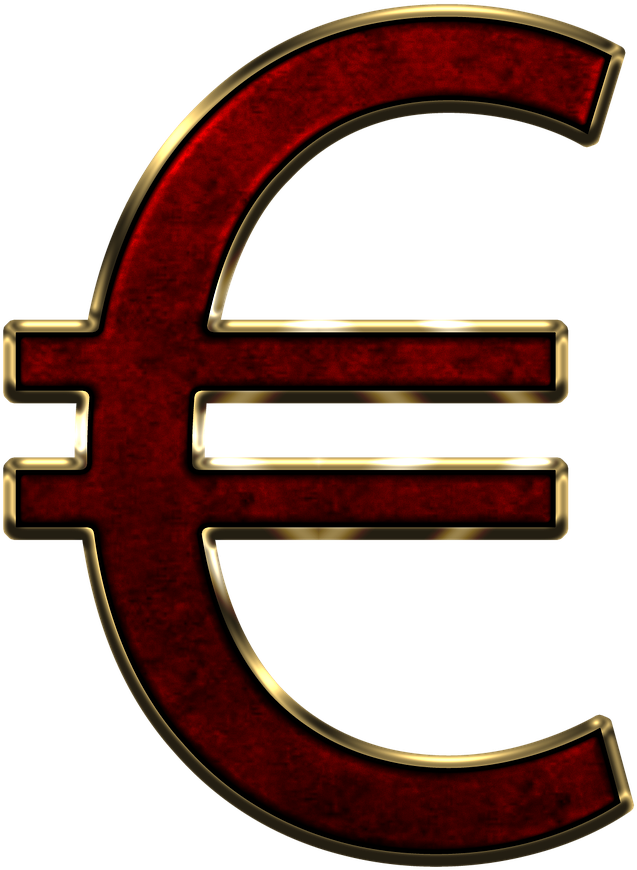 Euro Sign Black And White Clipart - Large Size Png Image - PikPng