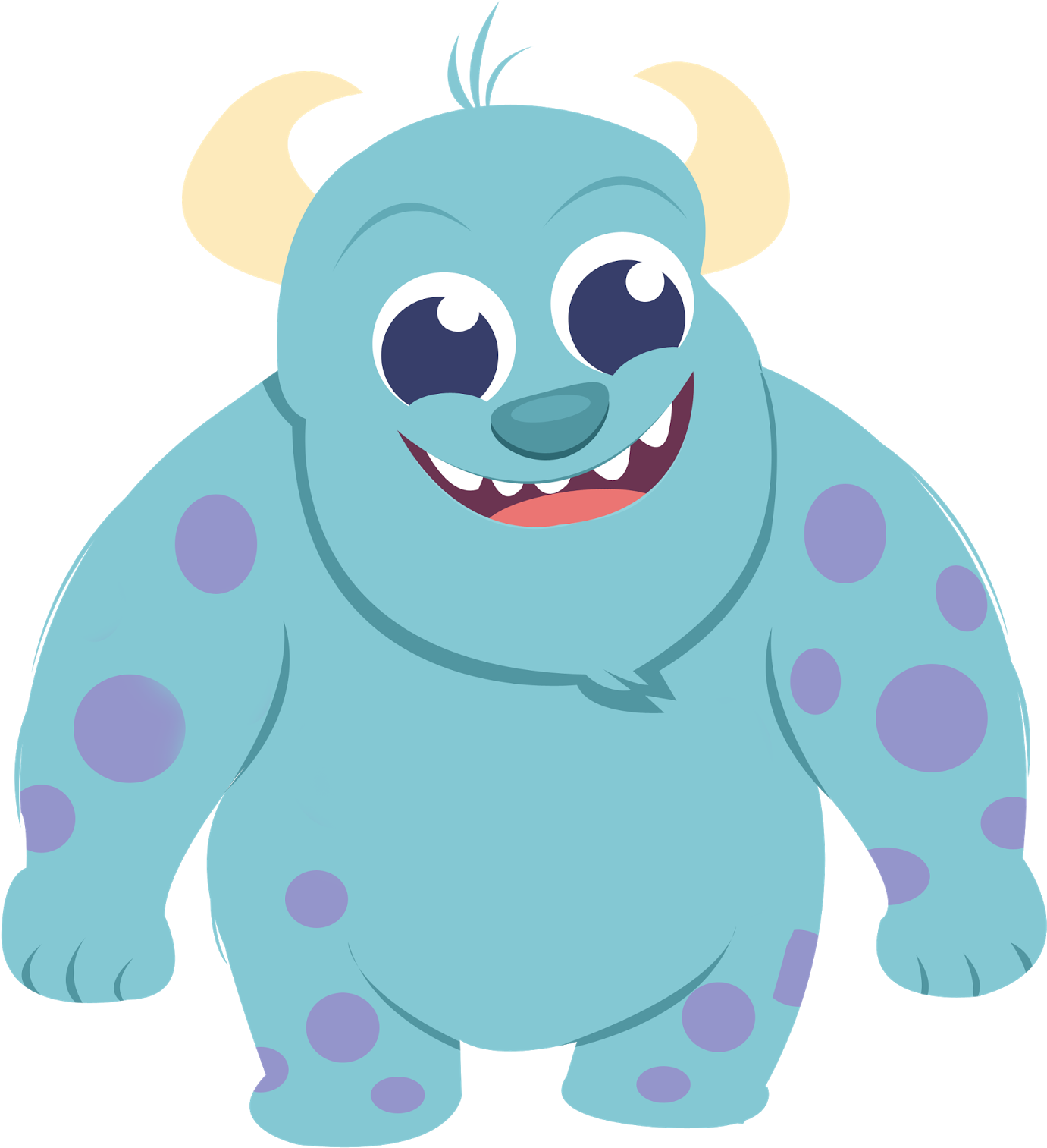 Monster Clip Art Black And White Image🤷 - Monster University Cartoon ...