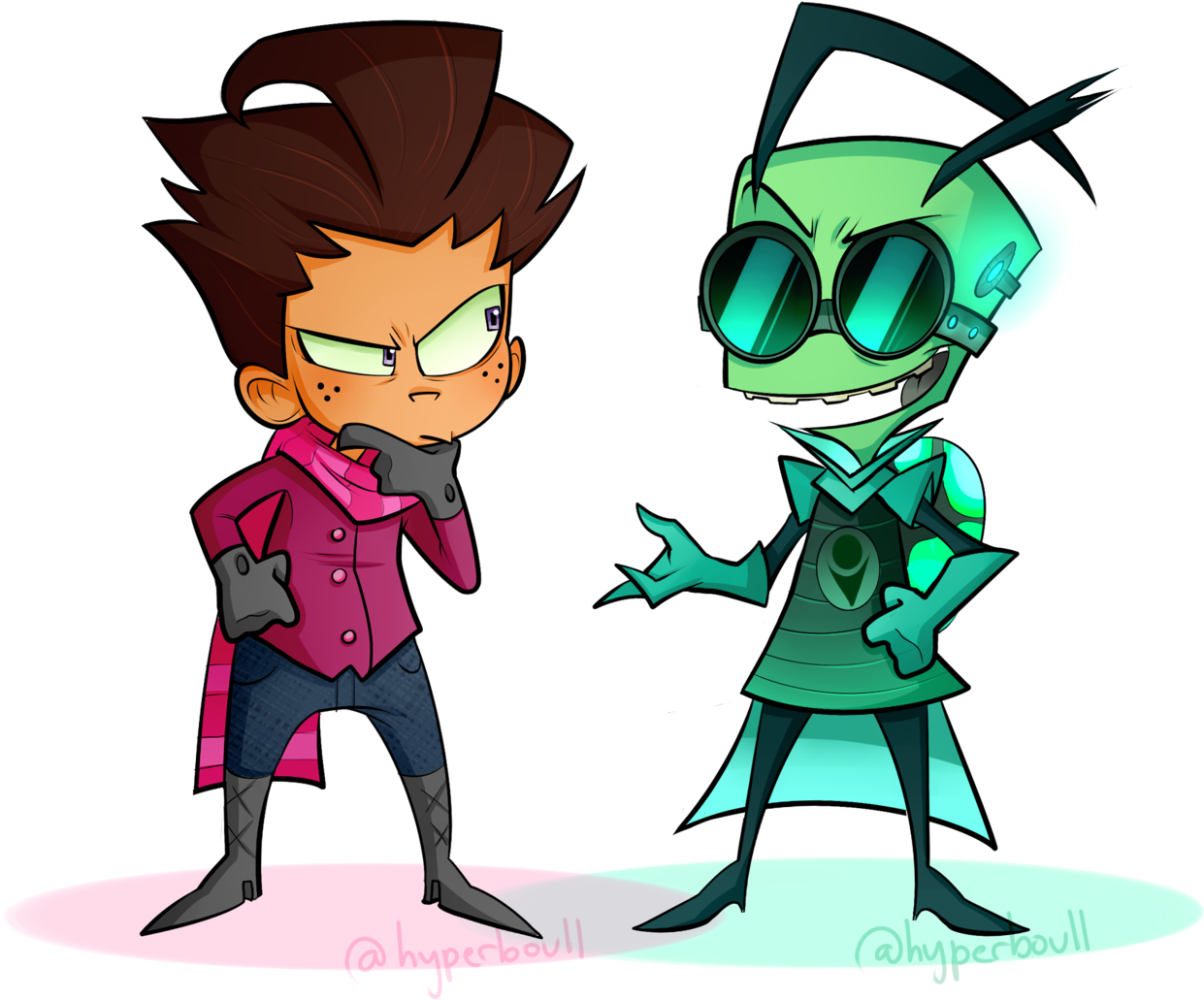 Invader Zim - Invader Zim Human Au Clipart - Large Size Png Image - PikPng