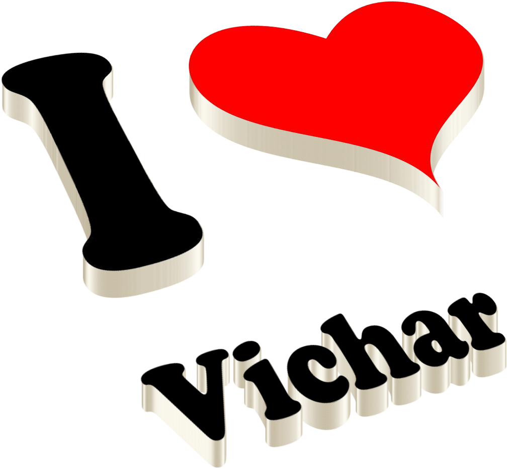 Vichar Name Logo Png - Heart Clipart - Large Size Png Image - PikPng