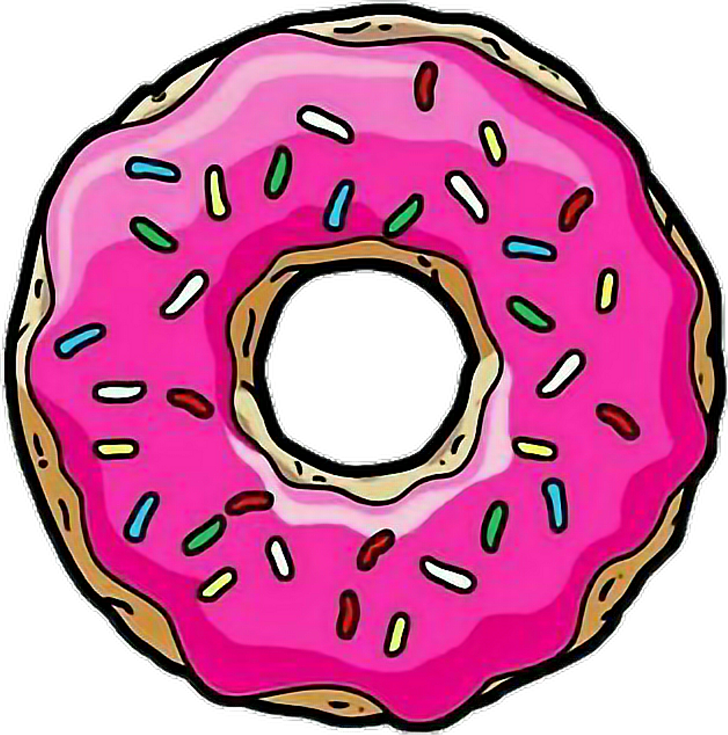 Tumblr Sticker - Simpsons Donut Png Clipart - Large Size Png Image - PikPng