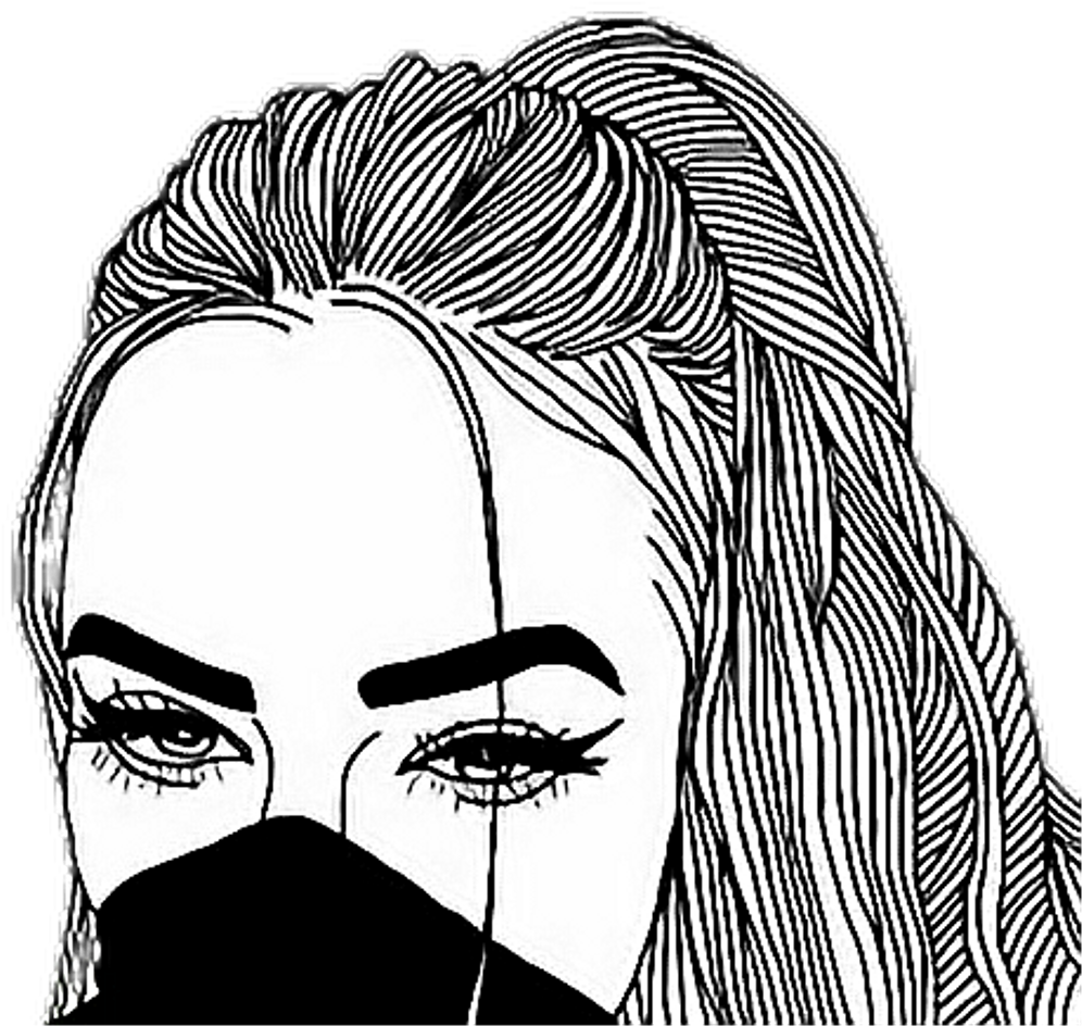 Tumblr Outlines Tumblrgirl Love December2017 - Outline Girl Clipart ...