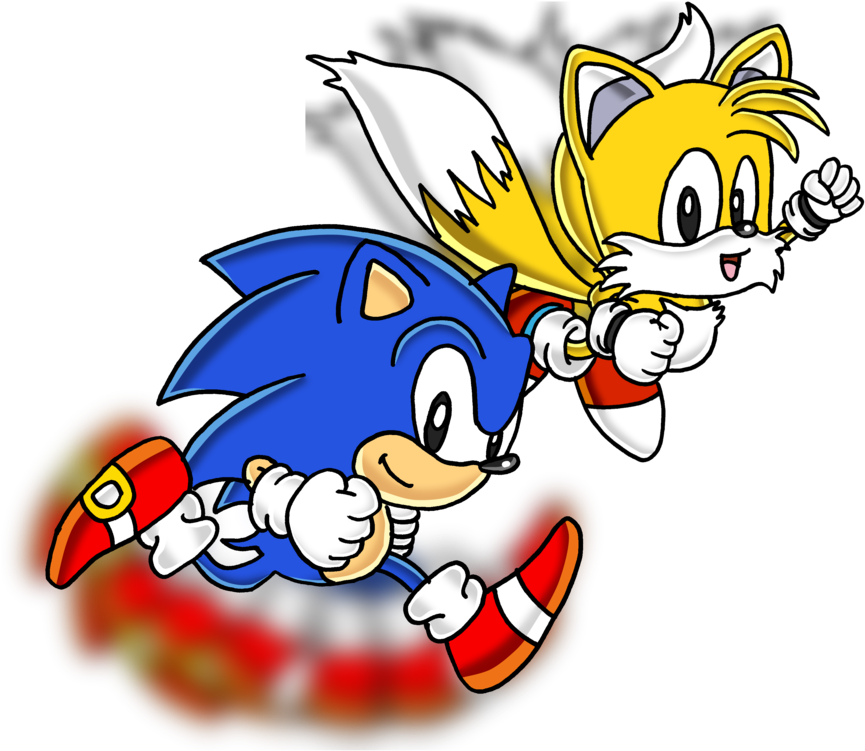 Download Sonic And Tails Running Clipart Png Download - PikPng