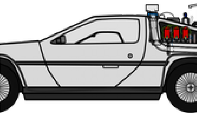 Delorean Clipart - Delorean Time Machine Cartoon - Png Download - Large ...