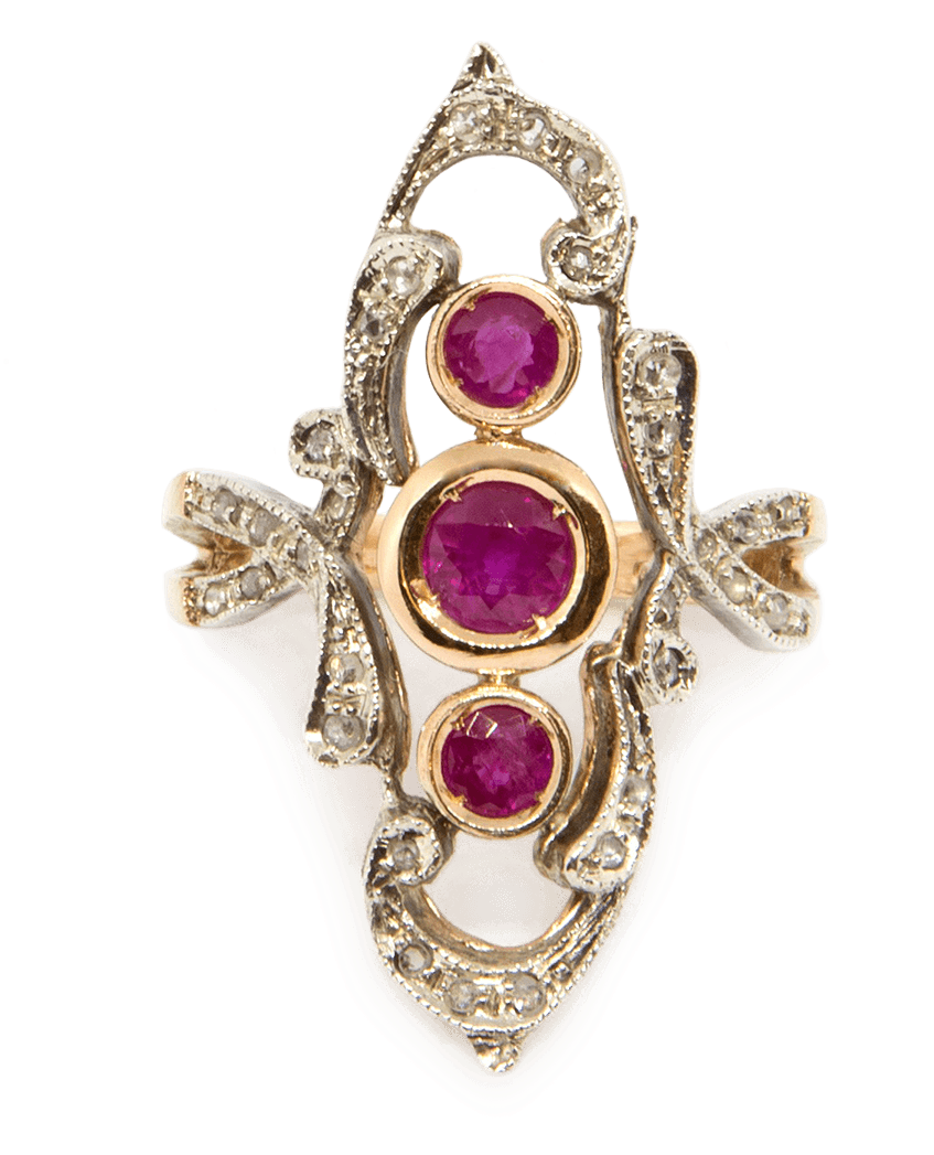 Three Ruby Ring Clipart - Large Size Png Image - PikPng