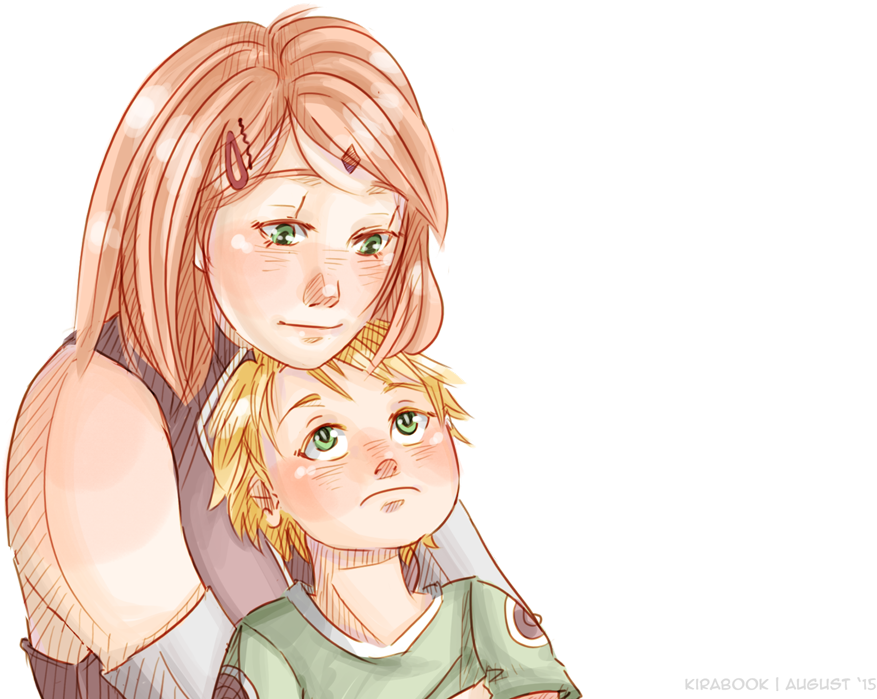 Sakura And Shinachiku Clipart - Large Size Png Image - PikPng