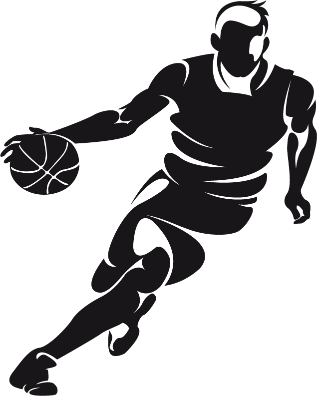 Basketball Dribbling Clip Art - Basketball Player Vector Png ...
