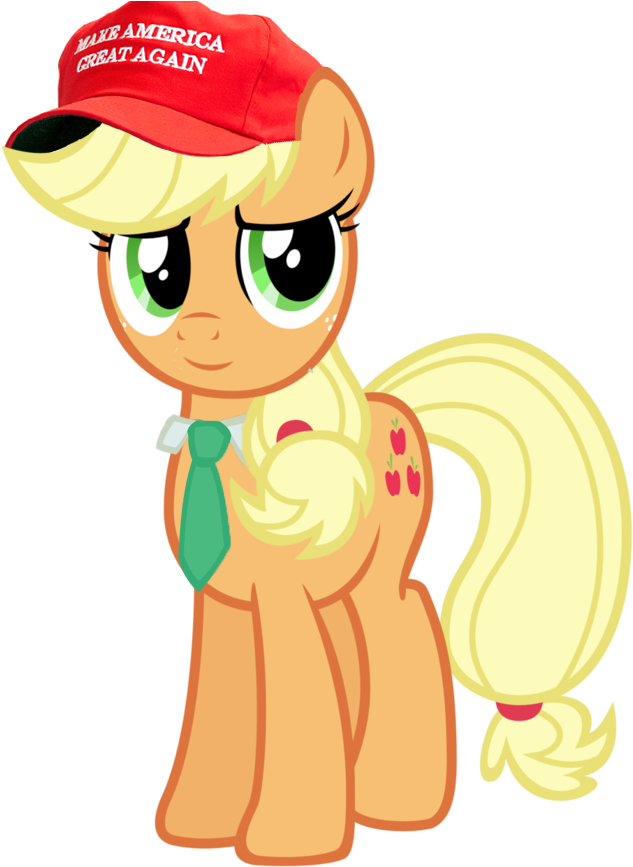 Applejack, Cap, Donald Trump, Edit, Hat, Make America - Applejack Make ...