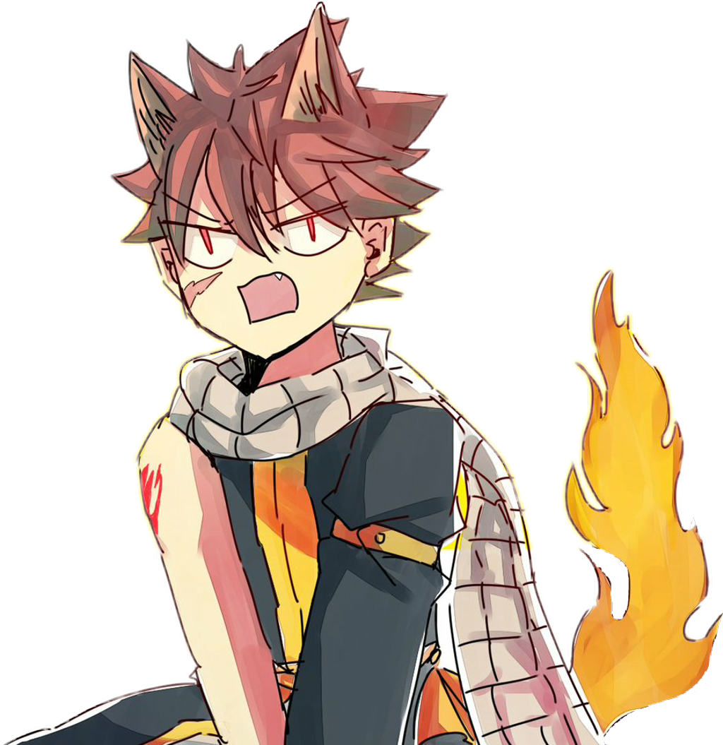 Natsu Sticker - Cartoon Clipart - Large Size Png Image - PikPng