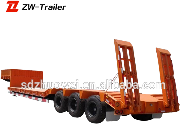 Hydraulic Multi Axles Low Bed/lowboy Truck Semi Trailer - Trailer Truck ...