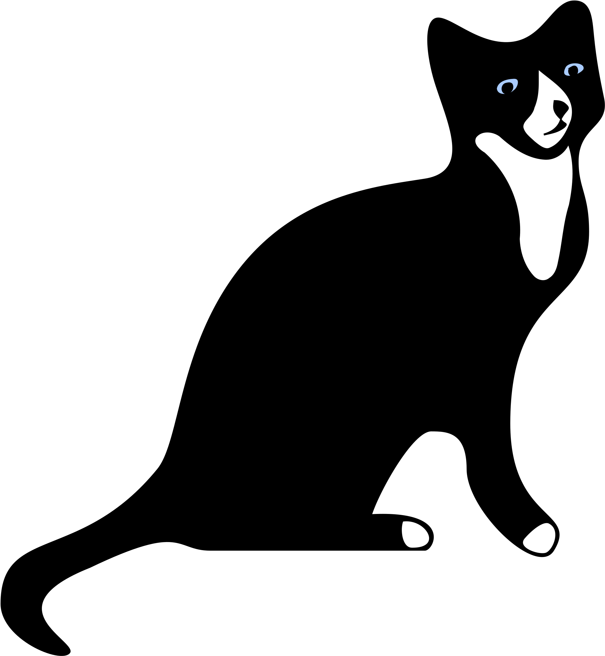 Cat Clipart Black And White Free Transparent Background - Png Download ...