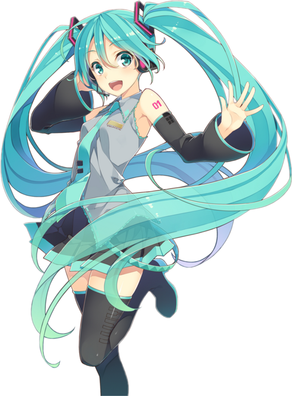 Download Hatsune Sticker - Miku Die Cut Clipart Png Download - PikPng