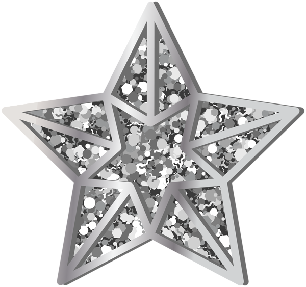 Star Silver Transparent Png Clip Art - Silver Stars Clipart - Large ...