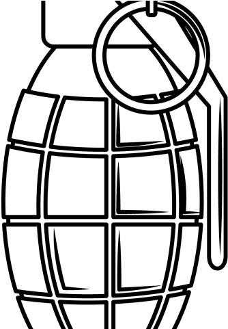 Drawn Grenade Step By Step - Drawing Clipart - Large Size Png Image ...