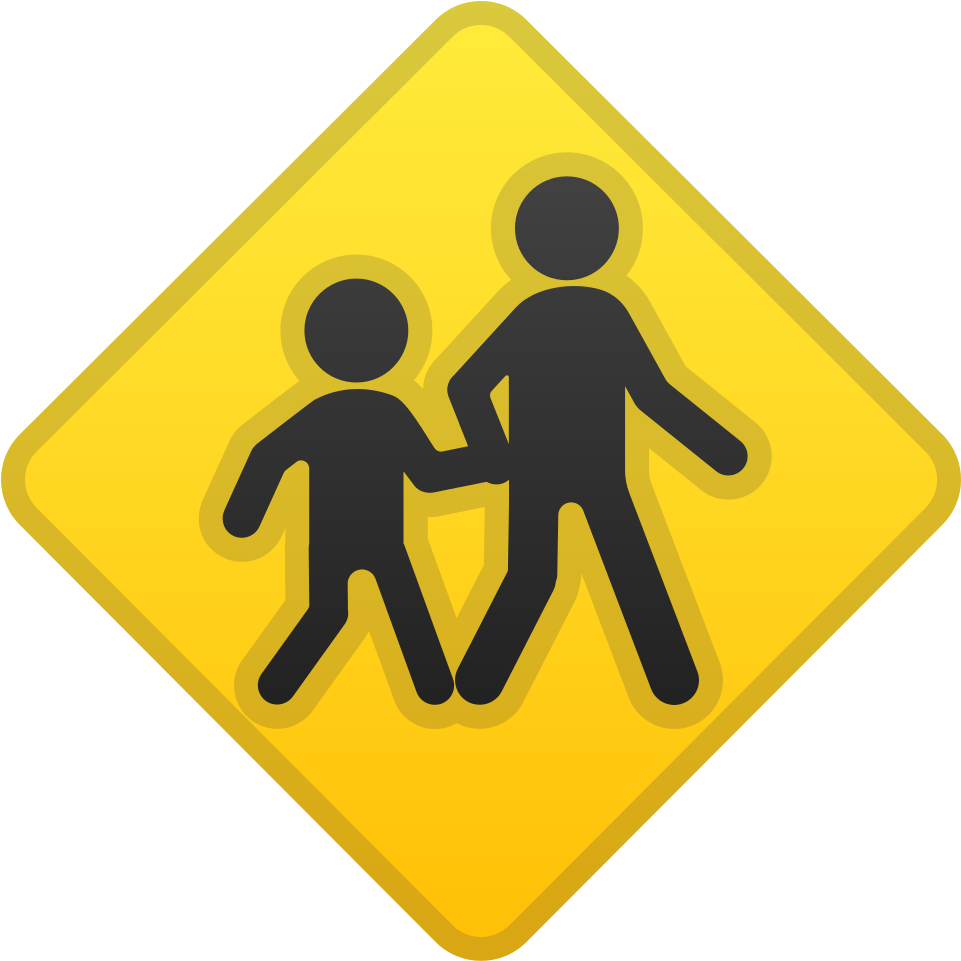 Children Crossing Icon - Traffic Sign Clipart - Large Size Png Image ...