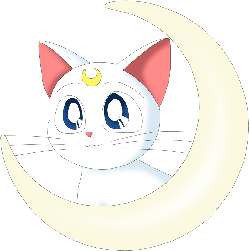 Download Sailor Moon Clipart Crescent - Sailor Moon Luna White - Png ...
