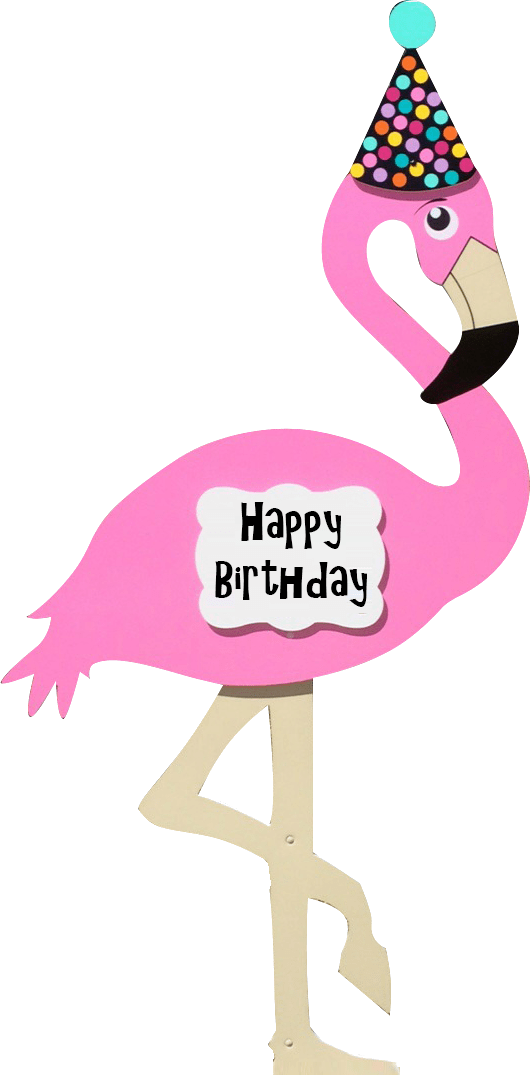 Download Kids Birthday Yard Signs - Happy Birthday Flamingo Png Clipart ...