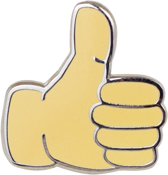 Thumbs Up Emoji Pin Clipart - Large Size Png Image - PikPng