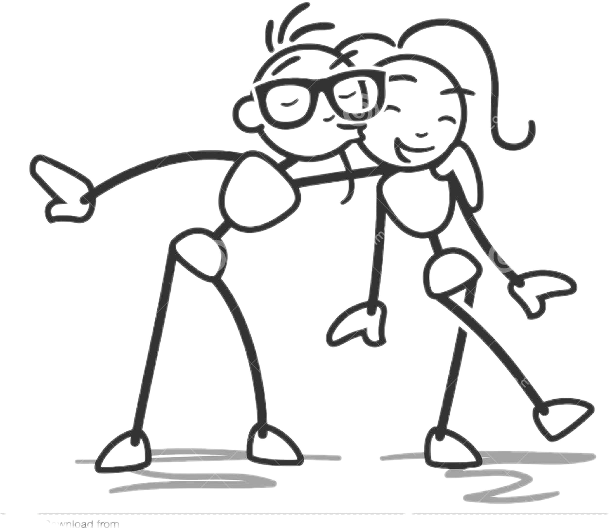 Download 1279 X 1369 4 - Stick Figures Cuddling Clipart Png Download ...