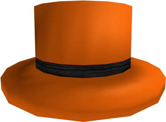Black Banded Orange Top Hat - Cowboy Hat Clipart - Large Size Png Image ...