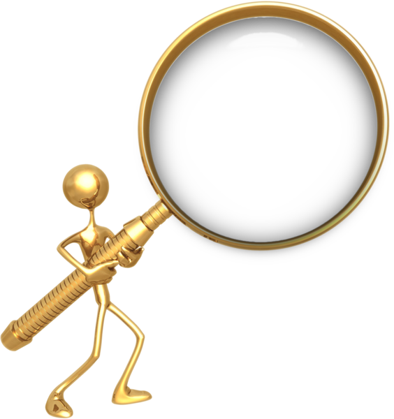 Gold Magnifying Glass - Gold Magnifying Glass Transparent Clipart ...
