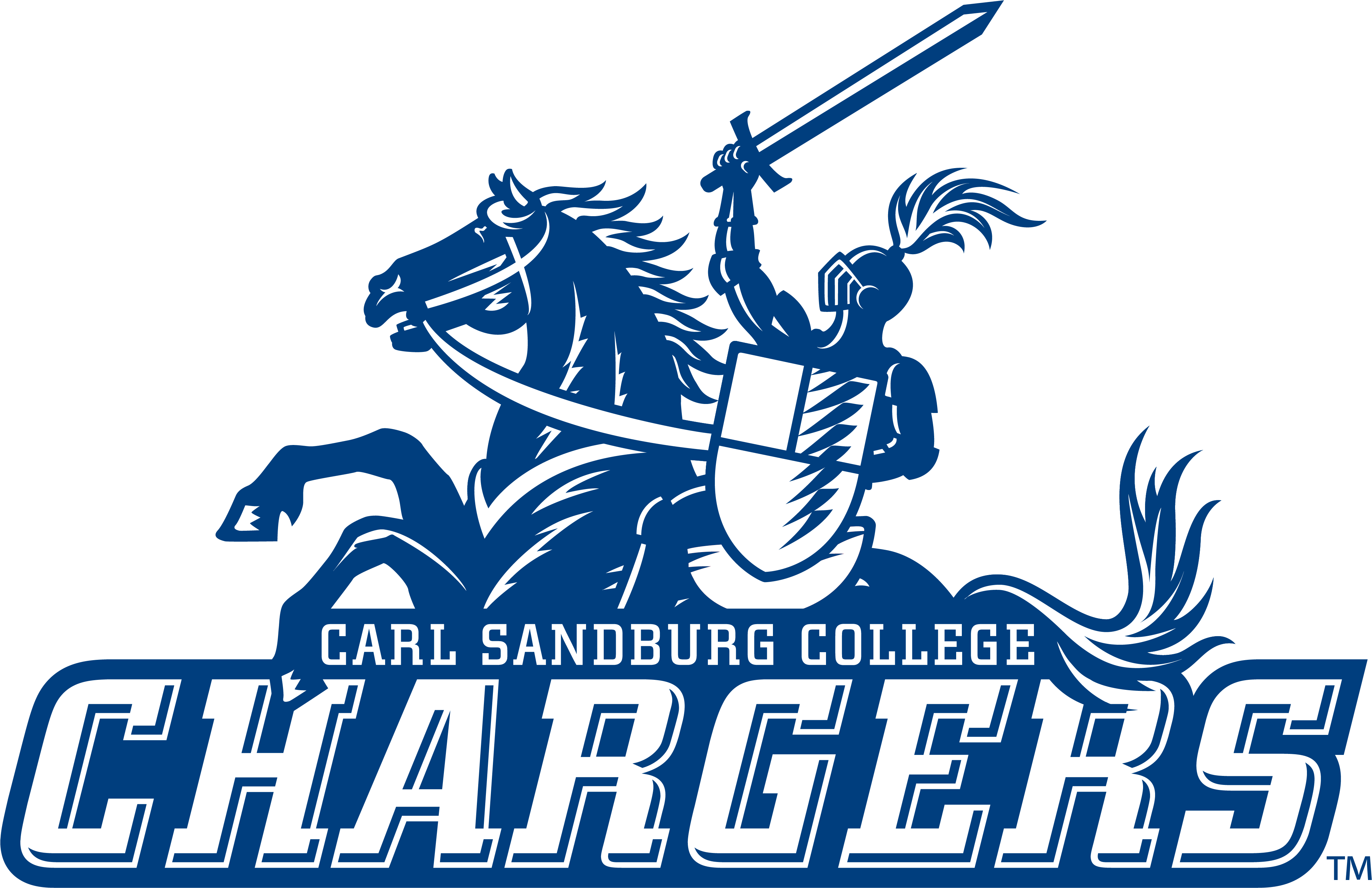 Chargers Blue & White - Carl Sandburg College Chargers Clipart - Large ...