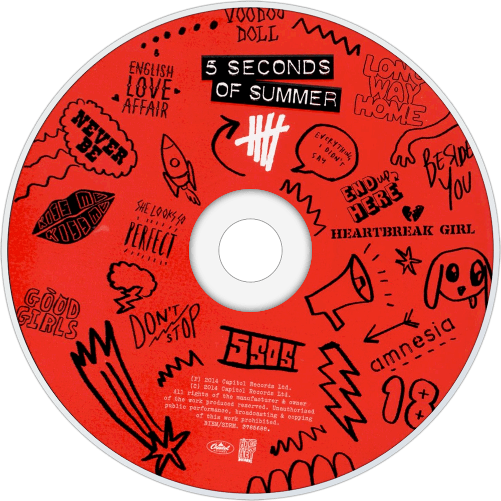 5 Seconds Of Summer Album Cover - 5 Seconds Of Summer Clipart - Large ...