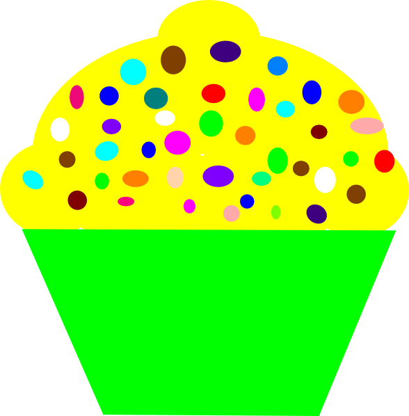 Yellow Cupcake Clip Art - Png Download - Large Size Png Image - PikPng
