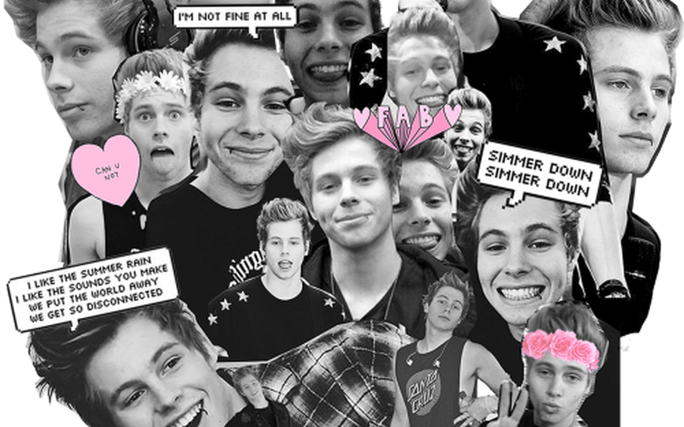 5sos Lyrics Transparent, - Collage Clipart - Large Size Png Image - PikPng