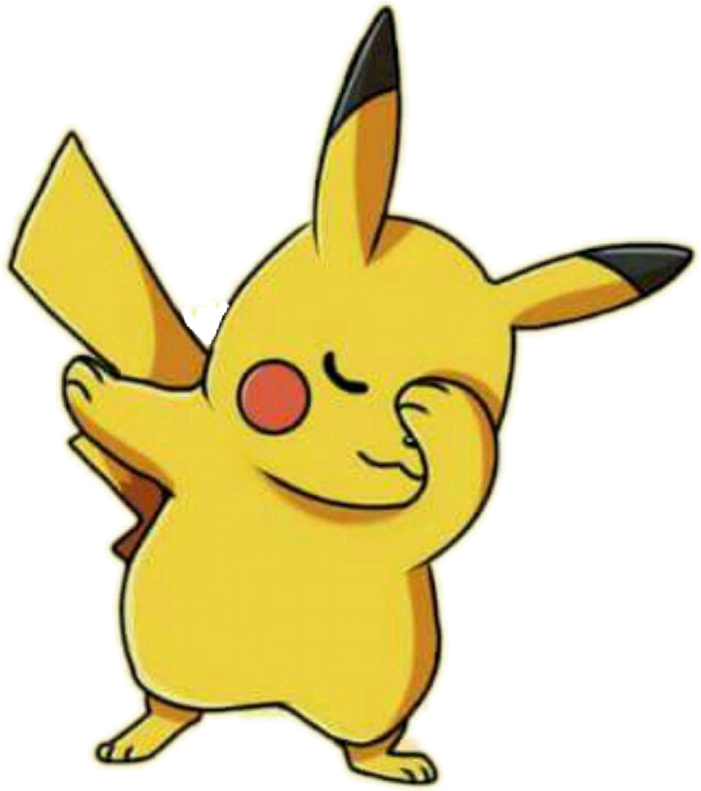 #cute #pikachu #pokémon - Pikachu Dabbing Clipart - Large Size Png ...