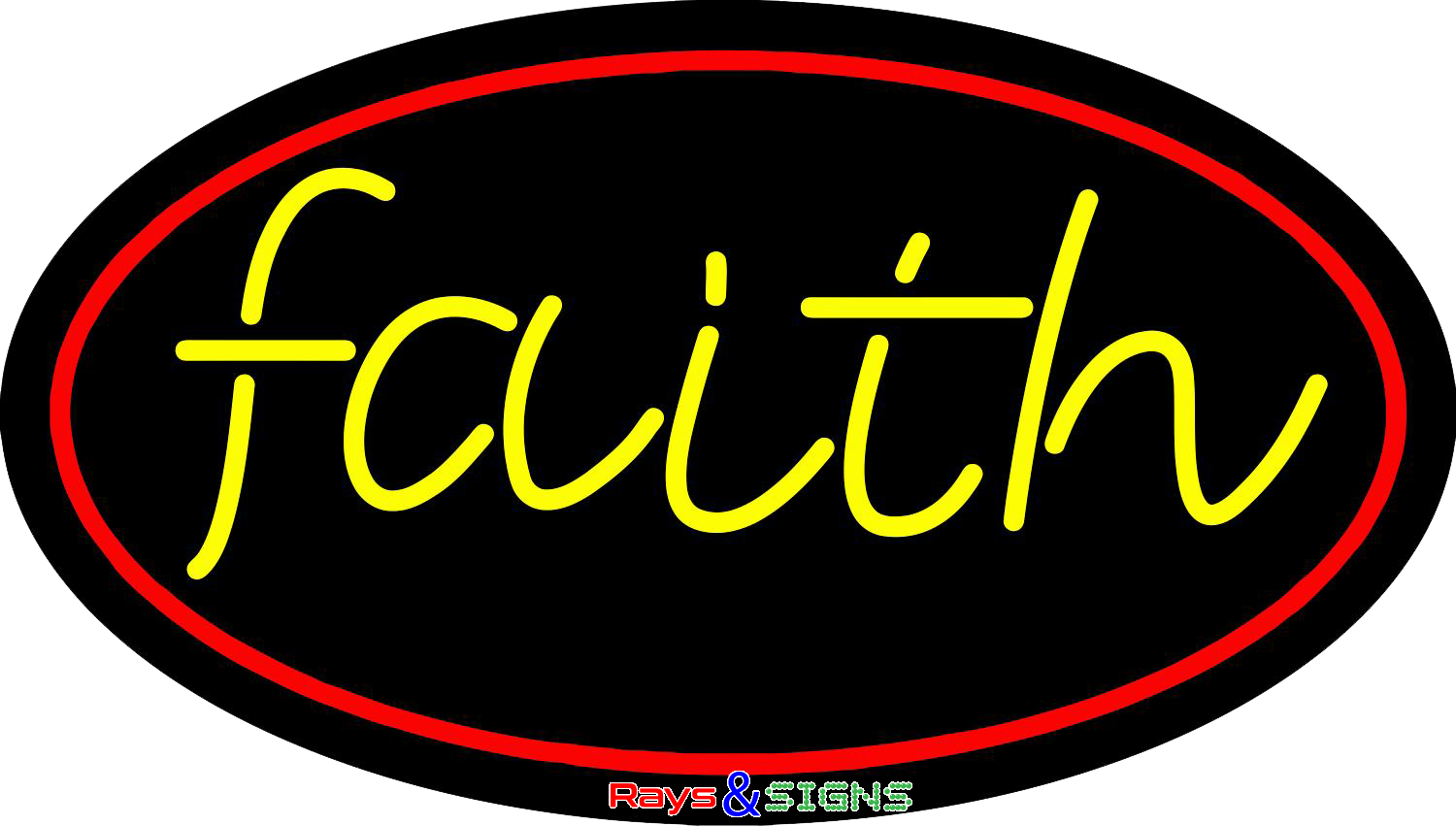 Yellow Faith Neon Sign - Circle Clipart - Large Size Png Image - PikPng