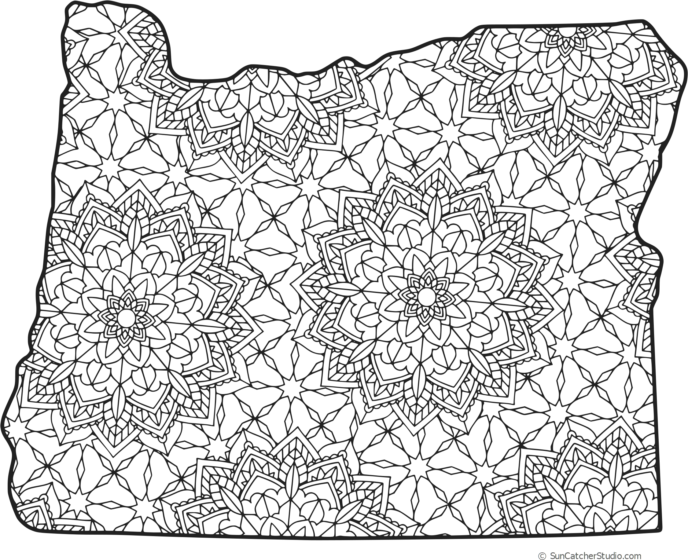 2300 X 1881 1 - Map Of Oregon Coloring Page Clipart - Large Size Png ...