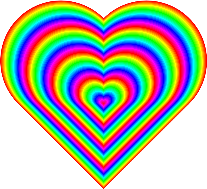 Rainbow Heart - Google Search - Rainbow Heart Clipart - Large Size Png ...