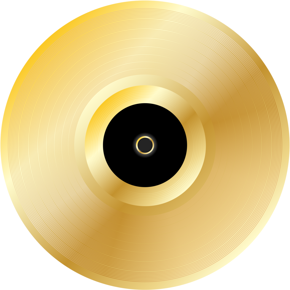 Graphic Transparent Stock Record Transparent Gold - Disco De Ouro Png ...