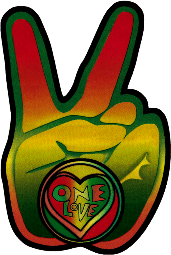 Rasta Peace Hand - Peace Rasta Clipart - Large Size Png Image - PikPng