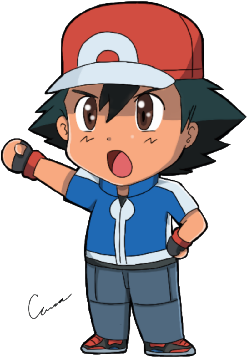 Ash Ketchum Chibi Png Clipart - Large Size Png Image - PikPng