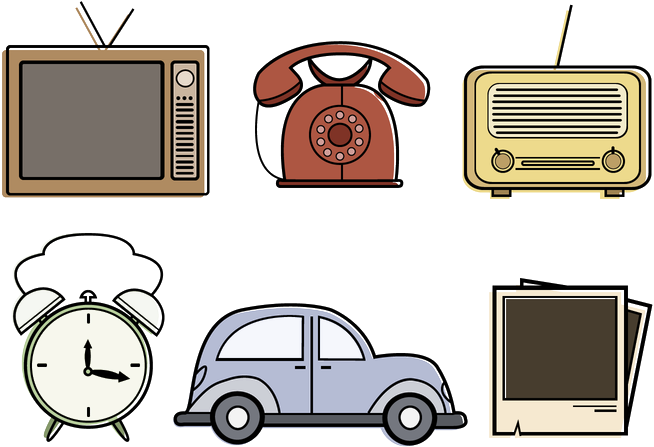 Vintage Objects Png Photo - Vintage Cartoon Objects Clipart - Large ...