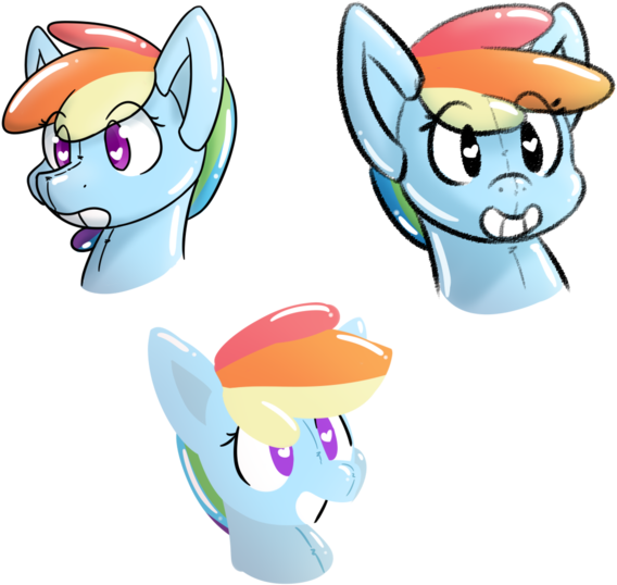 Download Ponballoon Bust Cel Shading Cute Heart Eyes Inflatable