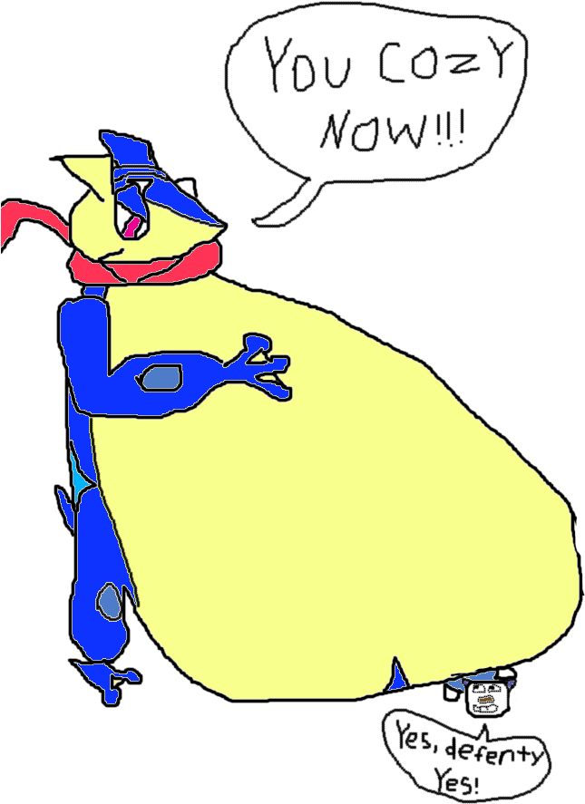 Greninja Fat Blanket - Fat Foxy And Mangle Clipart - Large Size Png ...