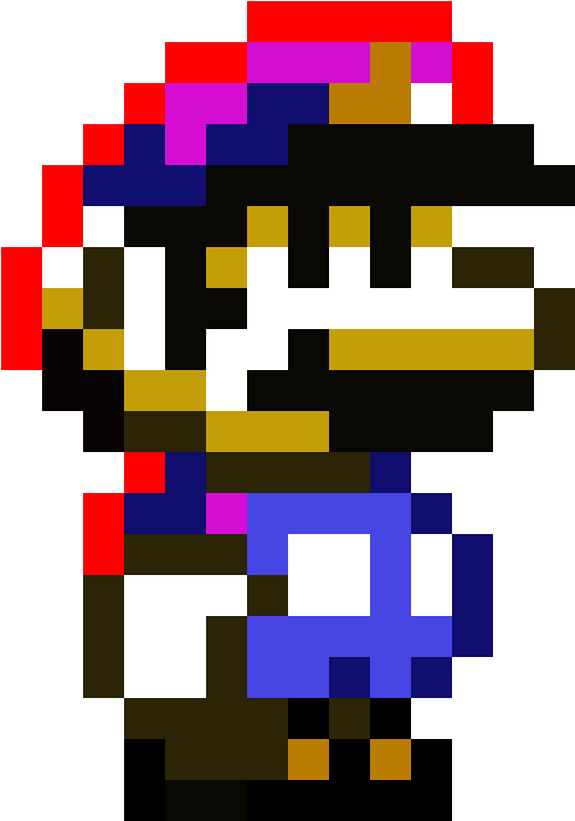 Mario From Super Mario World - Super Mario World Mario Sprite Clipart ...